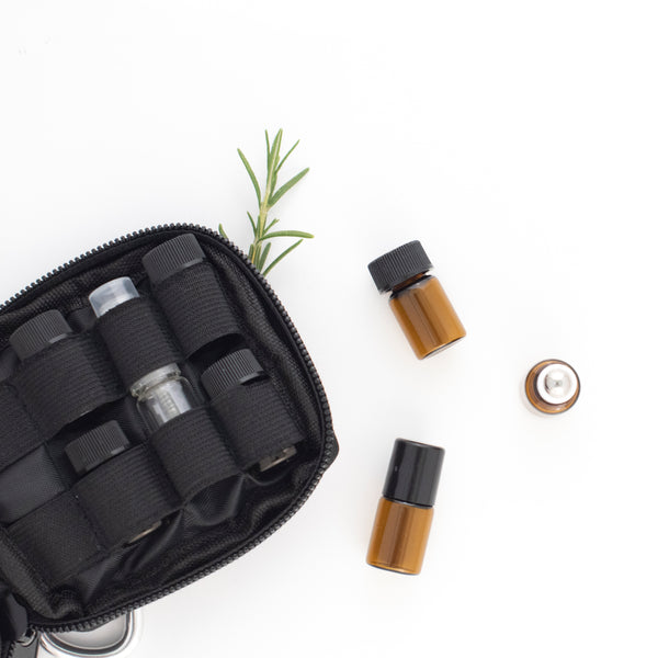 Essential Oil Emergency Kit (with key chain case, bottles, first aid b ...